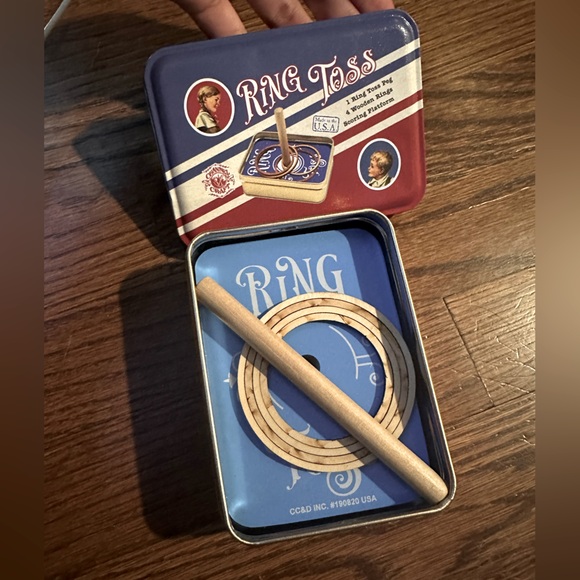 Toys | Vintage Style Ring Toss Game In Tin Box Excellent Condition ...